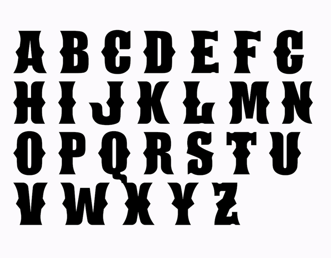 Western Font. Western Fonts Collection . Font for Cricut. | Etsy