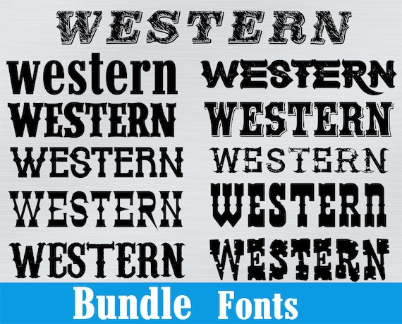 Western font. western fonts collection . font for cricut. | Etsy