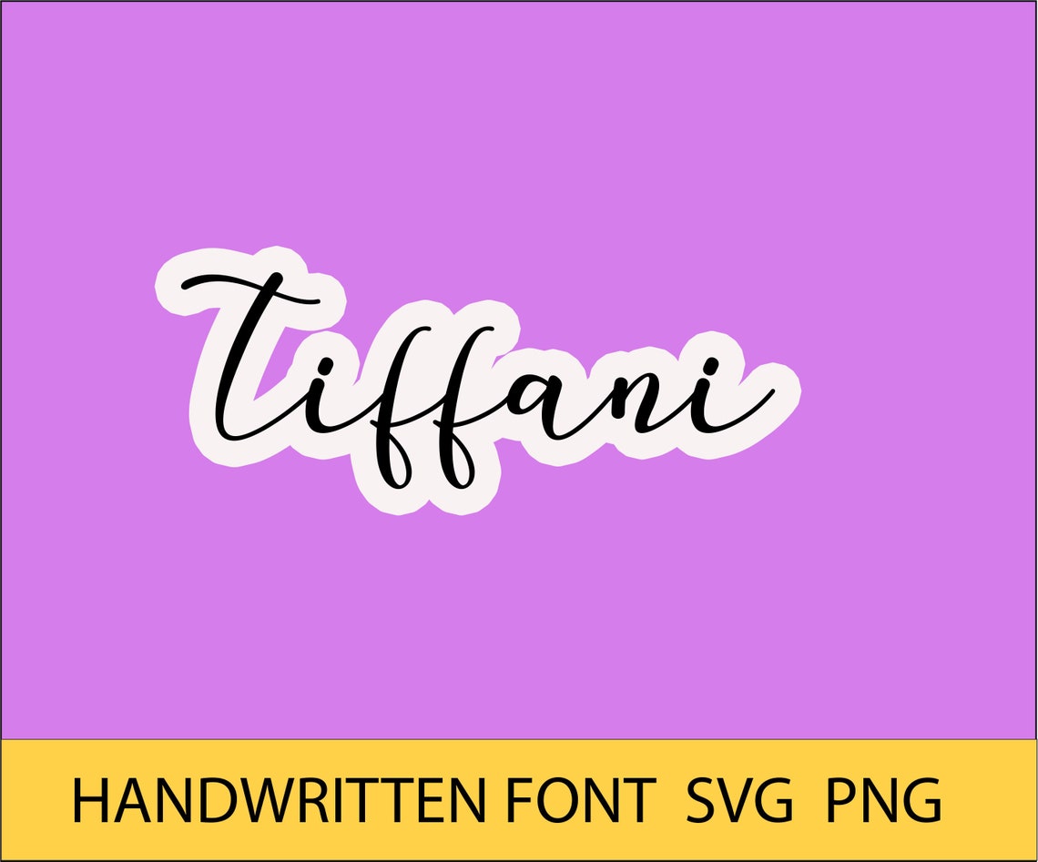 Tiffani Font. Handwritten Font Svg. Font for Cricut. - Etsy