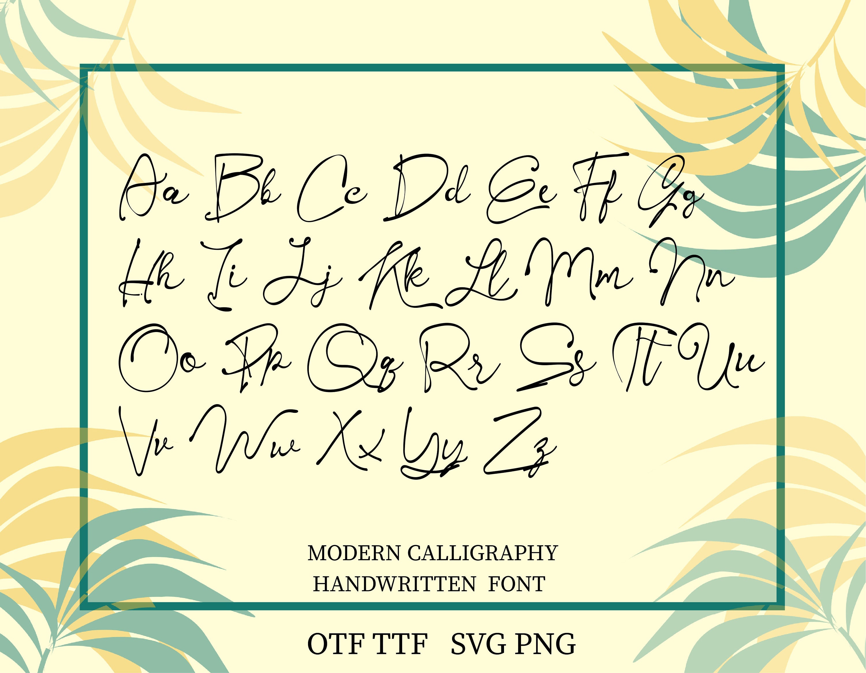 Digital Font. Caligraphy Font Svg. Handwritten Font Svg. Font for ...