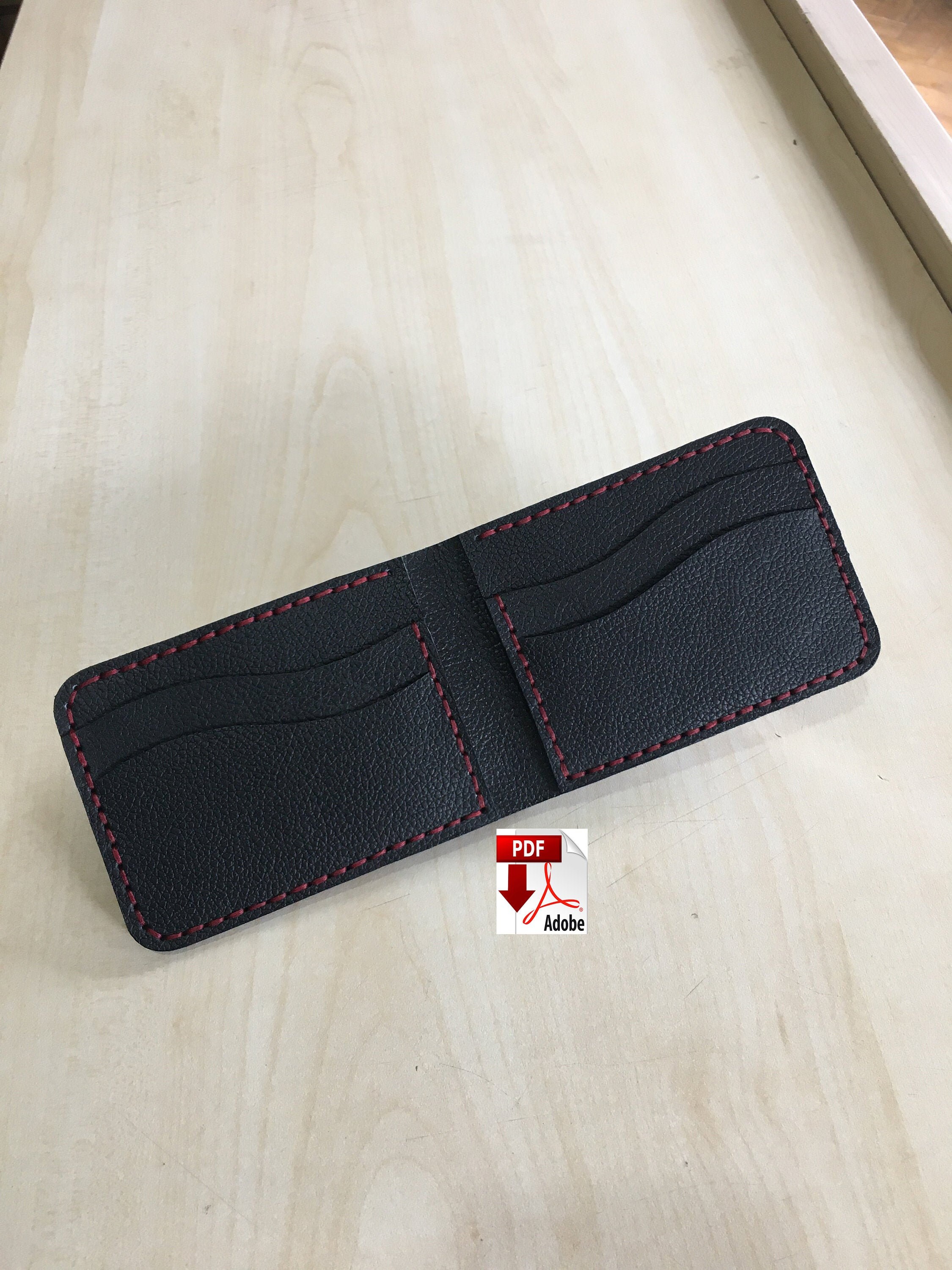 Wallet Pattern PDF, Wallet Template, Leather PDF, Minimalist Wallet ...
