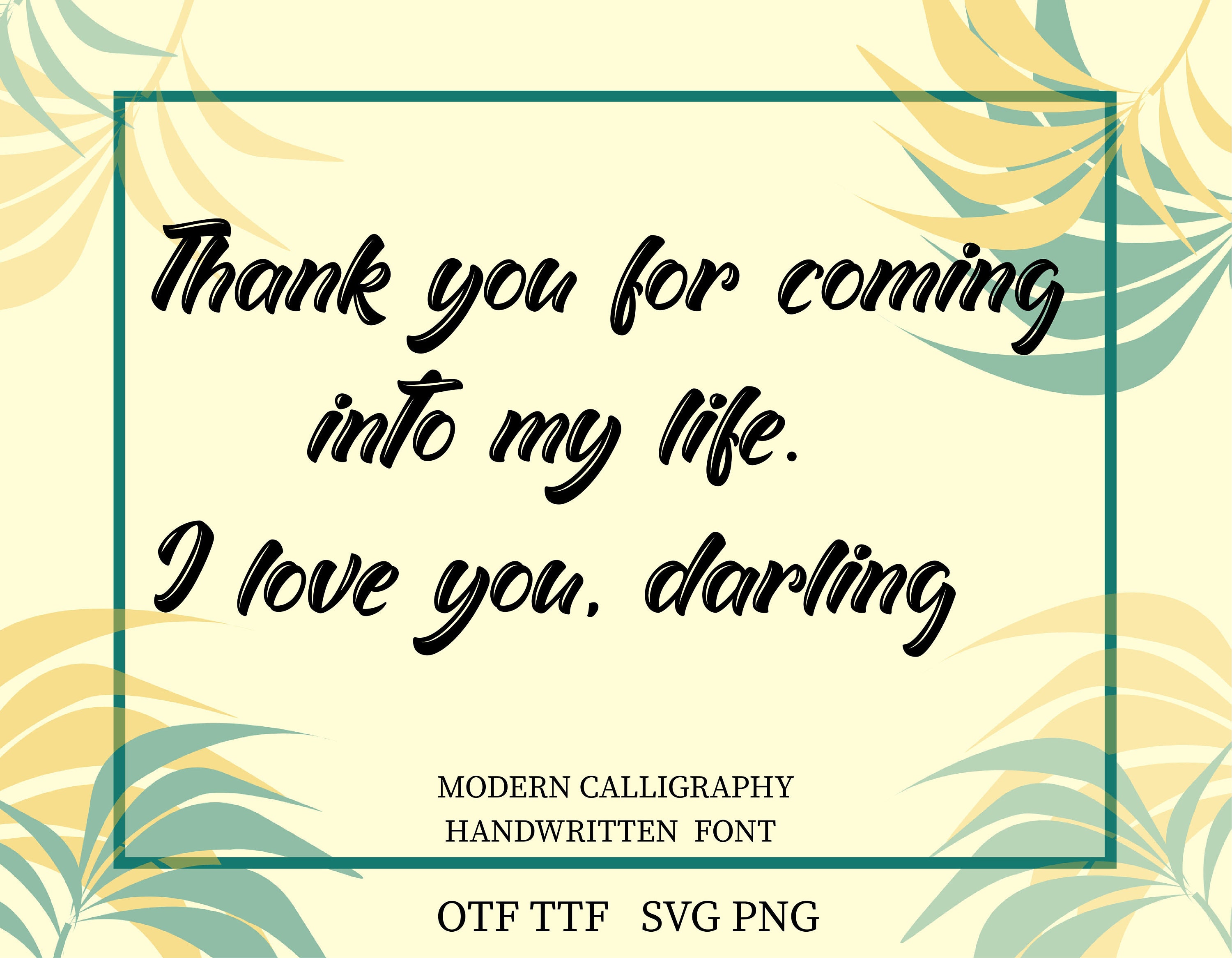 Caligraphy Font Svg. Digital Font. Modern Font. Handwritten Font Svg ...