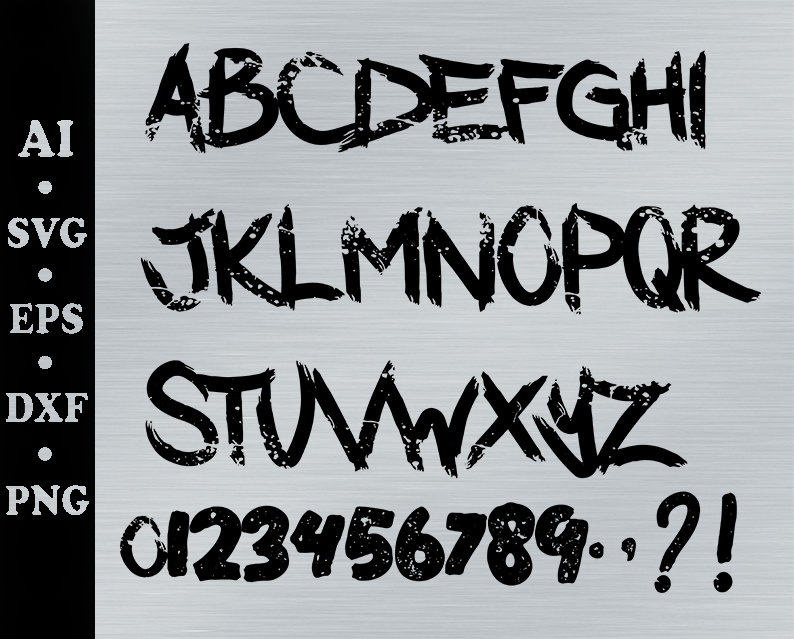 Distressed Font Svg. Font Svg. Distressed Font Svg Bundle. Distressed ...