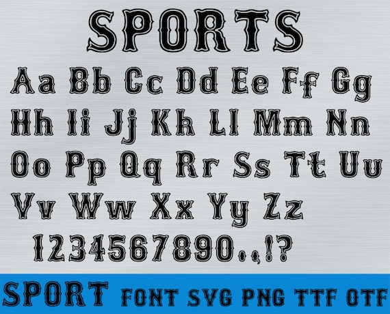 Varsity Font. Sport SVG Font. College Font. Font for Cricut. | Etsy