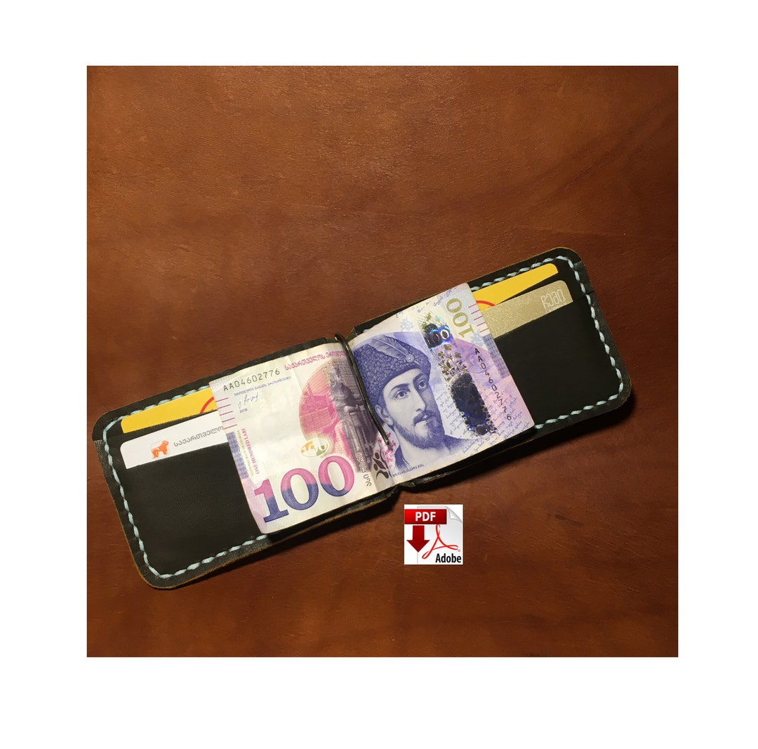 Leather Money Clip, Wallet Pattern, Wallet Template, Leather PDF ...