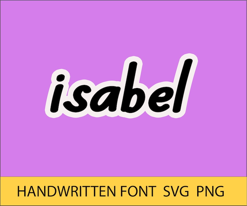 Isabel Font. Handwritten Font Svg. Font for Cricut. - Etsy