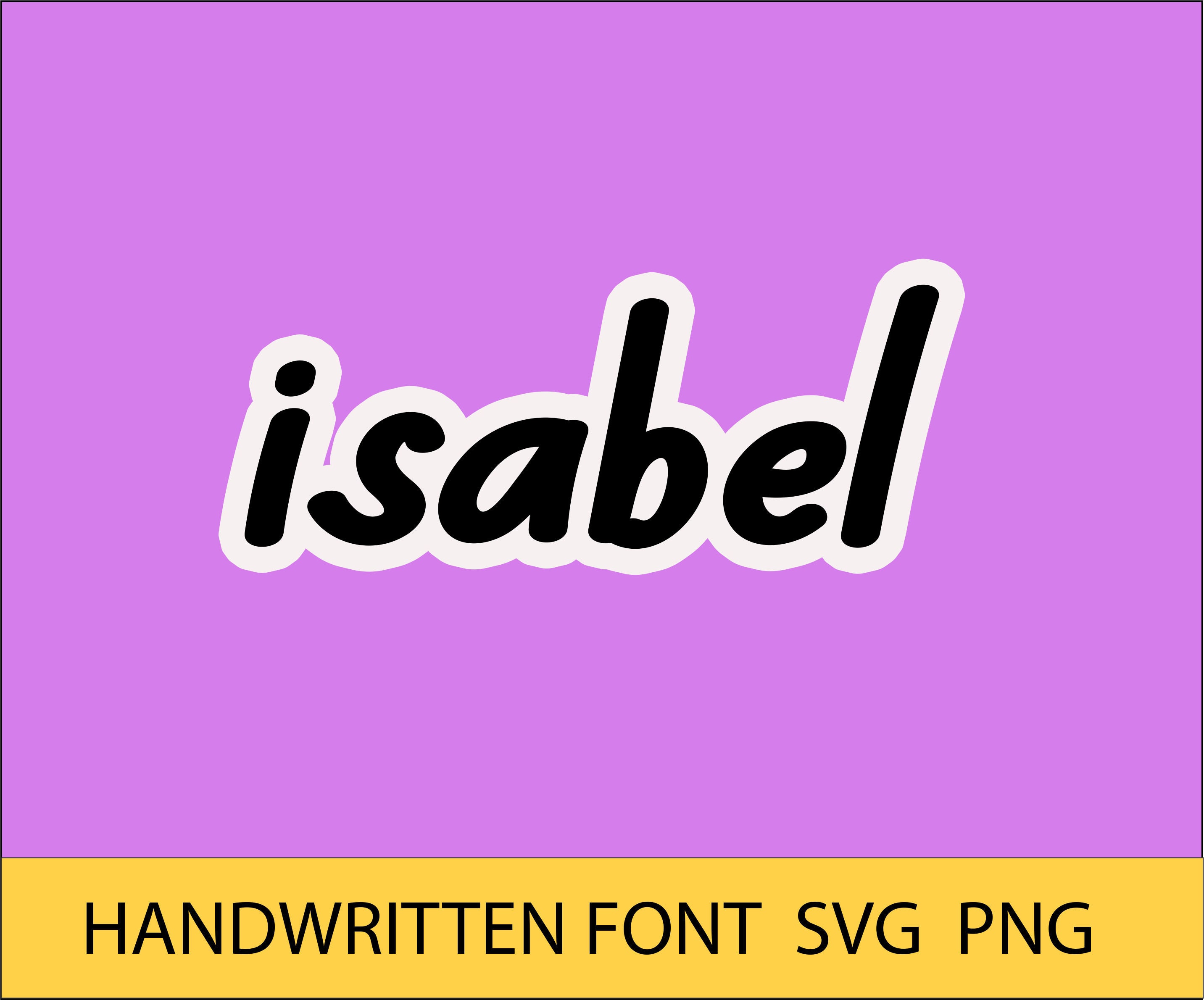 Isabel Font. Handwritten Font Svg. Font for Cricut. - Etsy