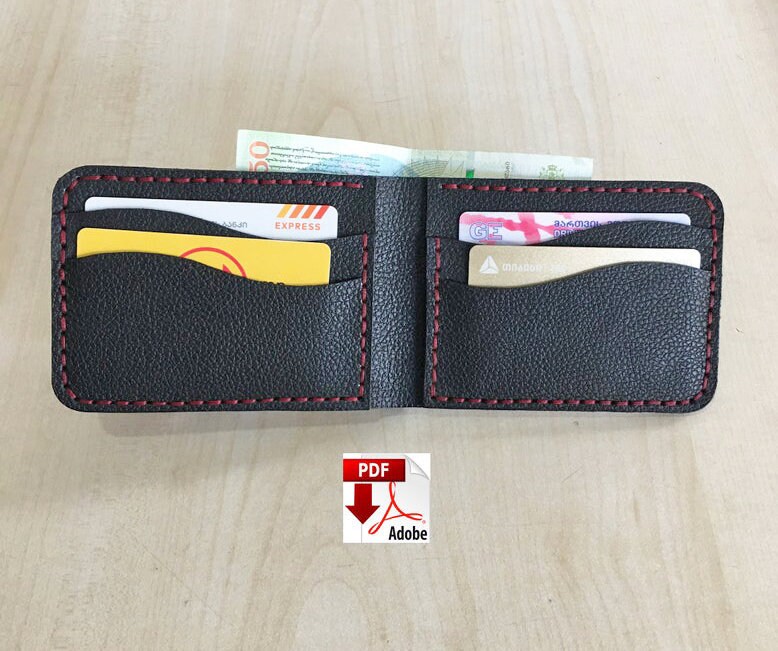 Wallet Pattern PDF, Wallet Template, Leather PDF, Minimalist Wallet ...