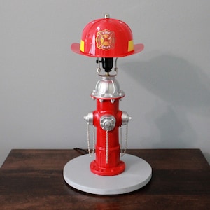 Firefighter Lamp / Firefighter Decor / Fire Decor - Etsy