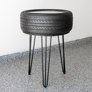 Tire Table: Auto Parts Decor & Car Guy Furniture | 34" Bar Height - Etsy