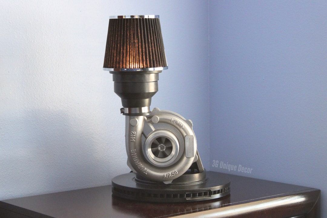 Turbo Lamp: Car Part Decor & JDM Turbocharger Art - Etsy