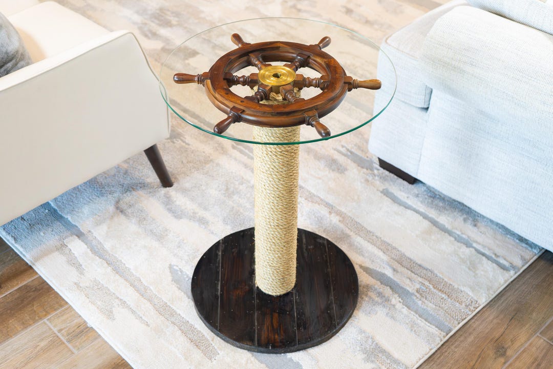 Nautical Side Table: Coastal Home Decor & Wood Ship Furniture - Etsy
