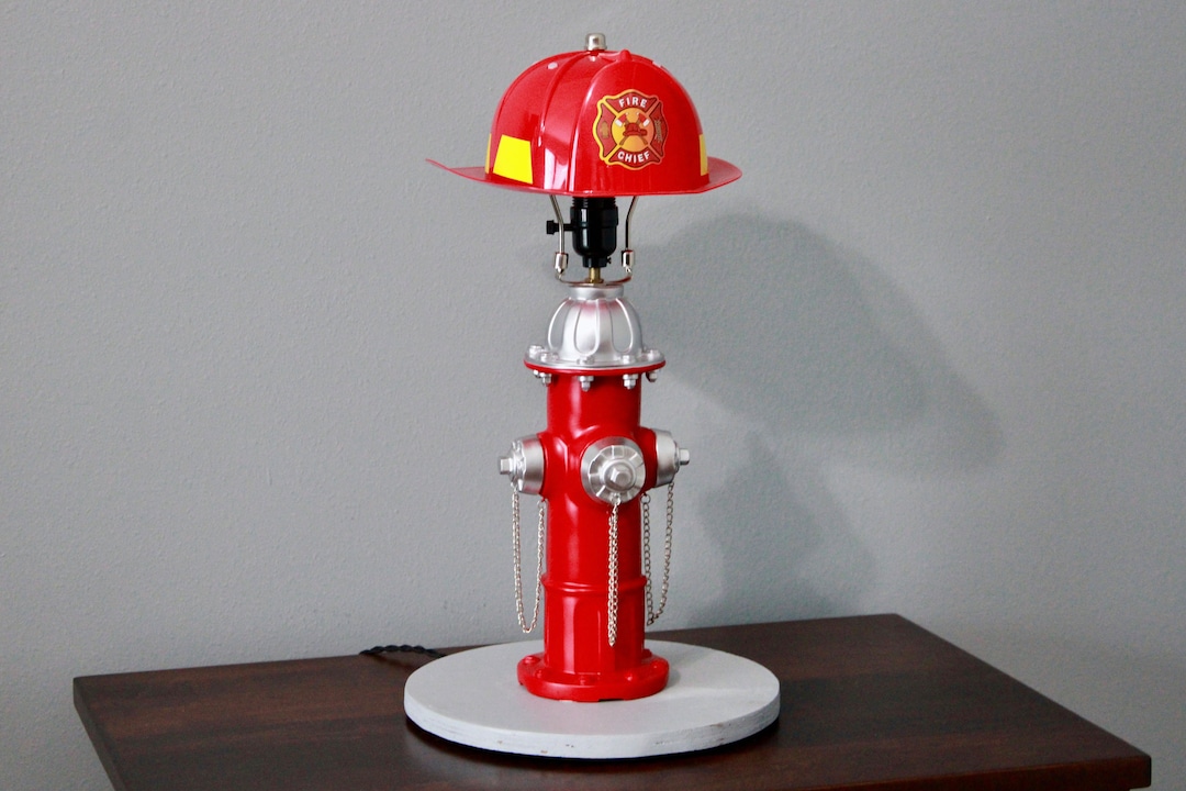 Firefighter Lamp / Firefighter Decor / Fire Decor - Etsy
