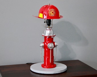 Firefighter Lamp Firefighter's Light Fireman's Gift Helmet Badge ...