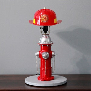 Firefighter Lamp / Firefighter Decor / Fire Decor - Etsy