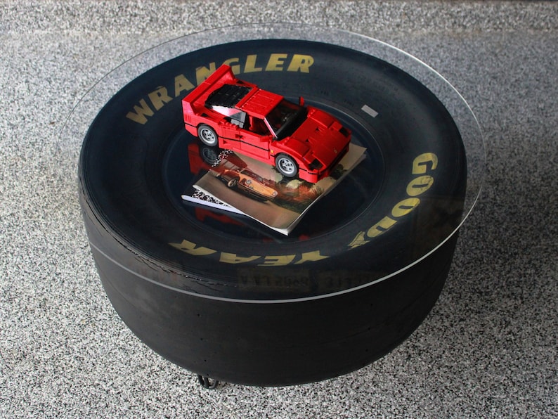 NASCAR Tire Coffee Table: Automotive Shop Furniture & Racing Home Decor ...