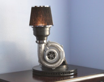 Turbo Lamp / Real Car Engine Parts / Black Turbocharger Table Lamp ...