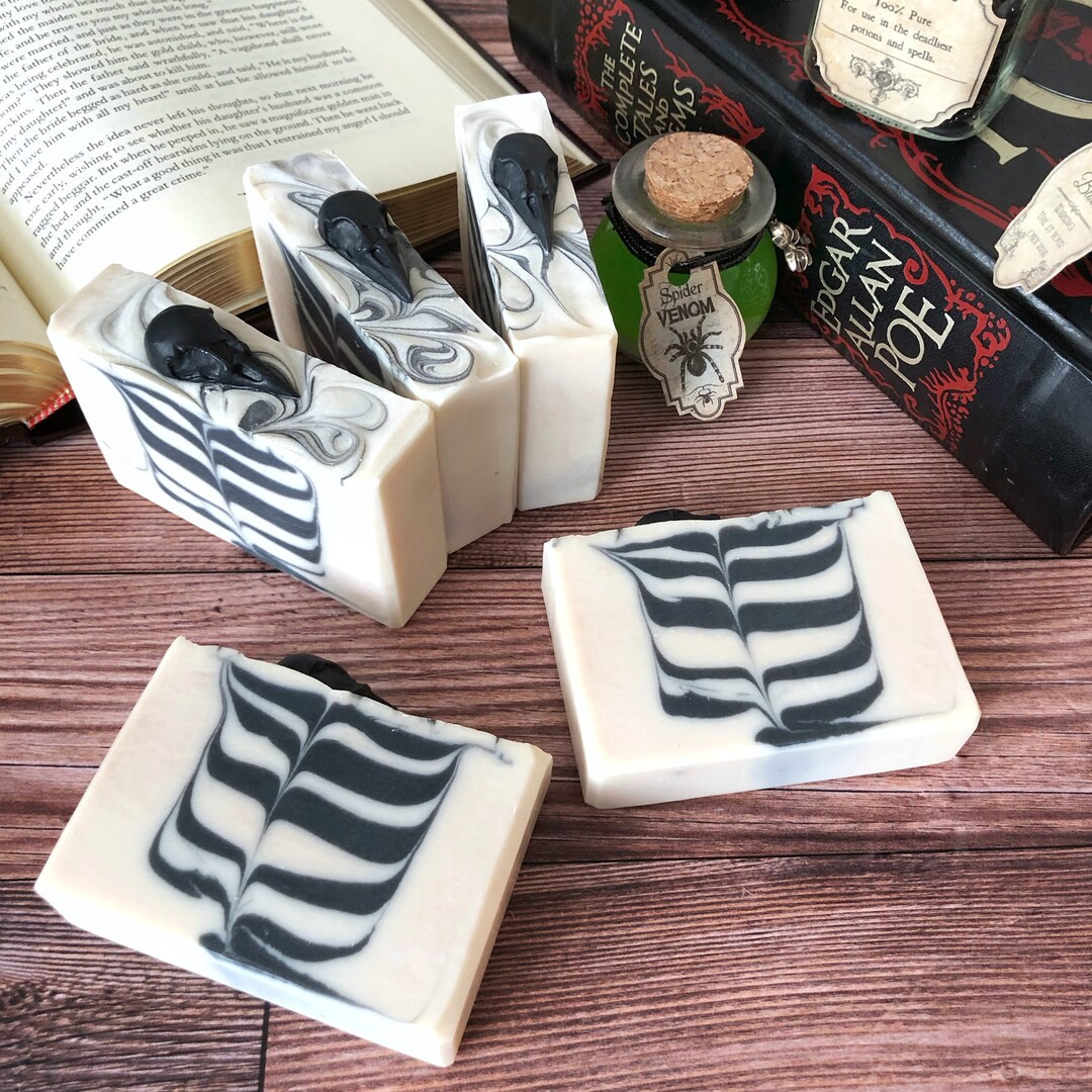 The Raven Artisan Soap Bar Edgar Allan Poe Themed Lavender Sage
