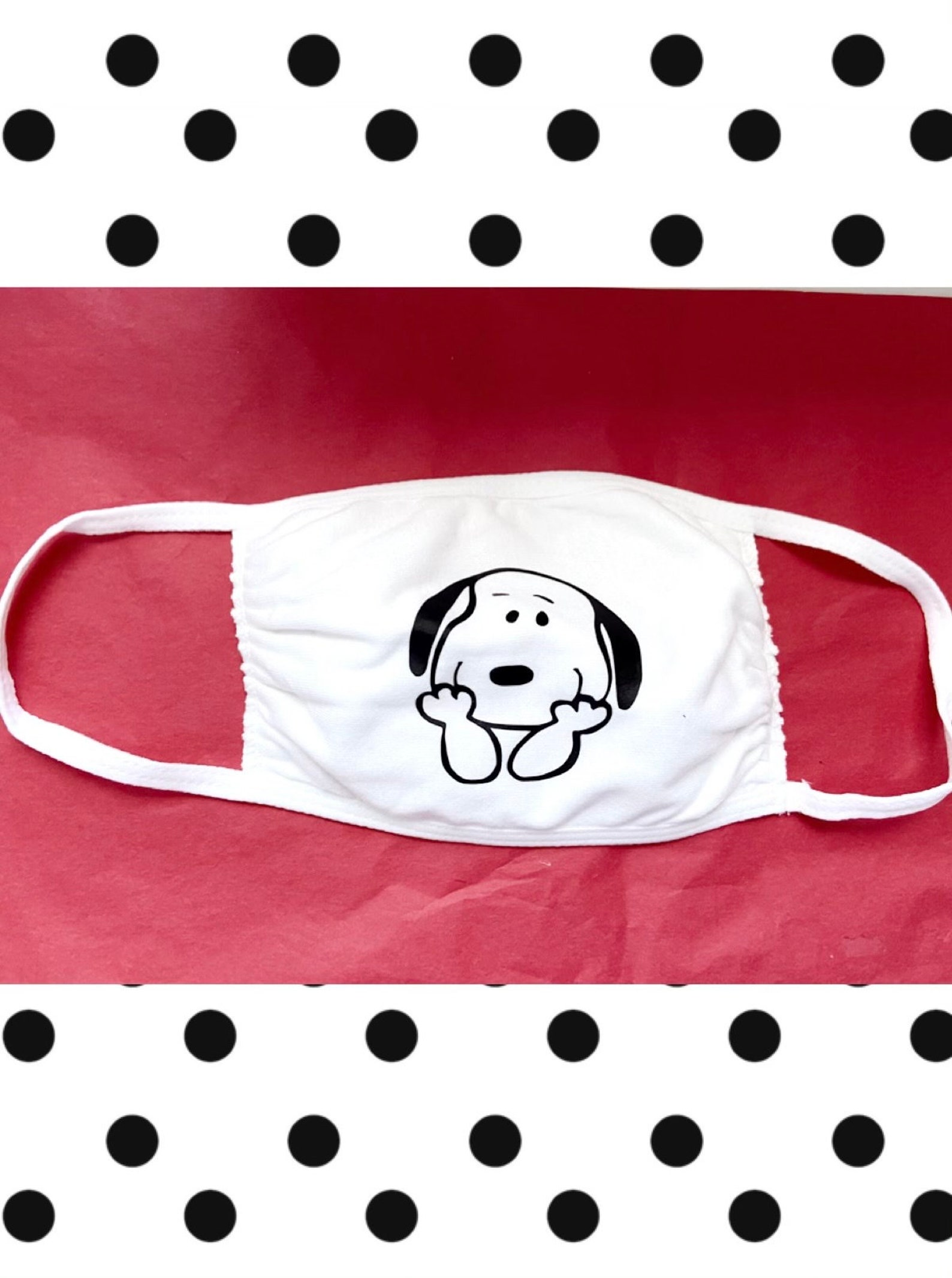 Snoopy Face Mask | Etsy