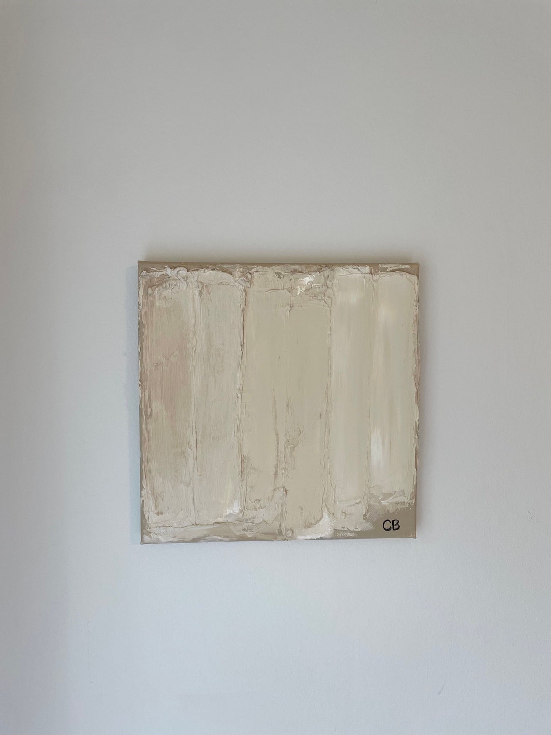 Minimal Texture Beige Taupe Wall Texture Painting | Mini Original Art ...