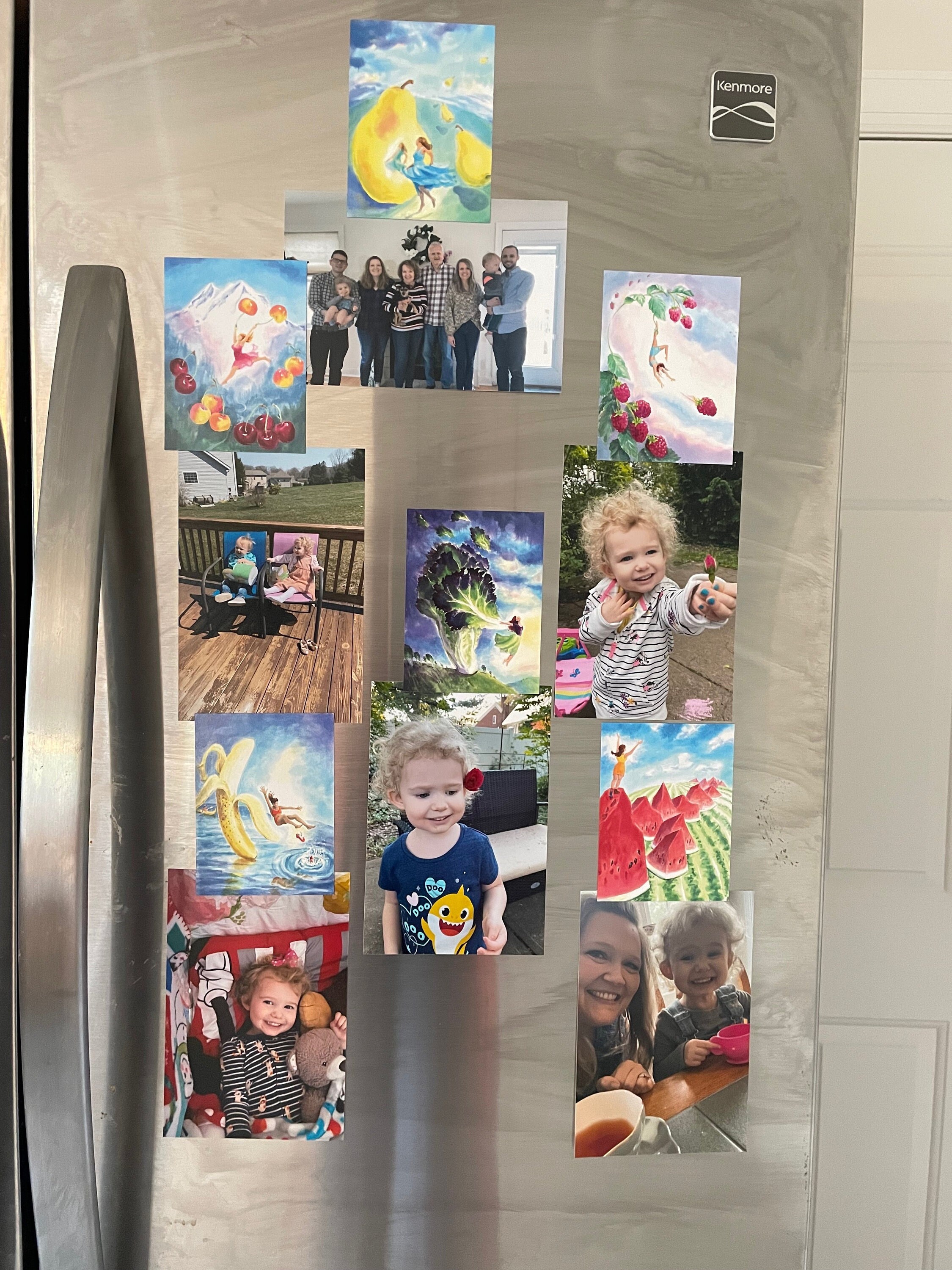 5 Refrigerator Magnets, Women Dancing With Vegetables, Choose From 23 ...