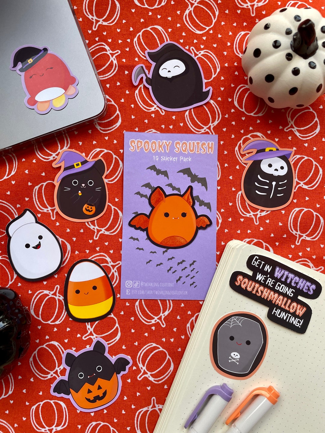 Halloween Squishmallows Vinyl Stickers | Squish Stickers | 10 Sticker ...