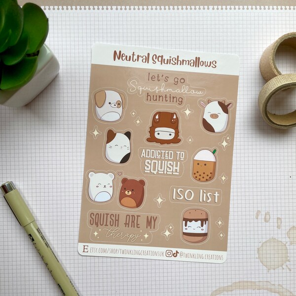 Sticker Sheet Squishmallow - Etsy
