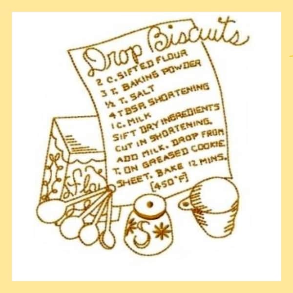 Recipe Embroidery - Etsy