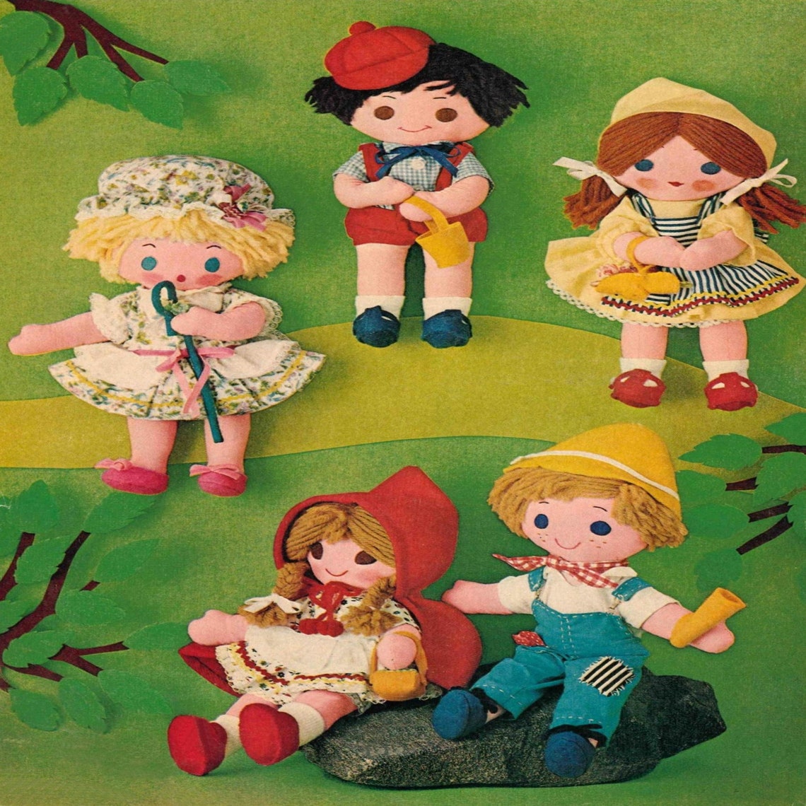 11 Doll Pattern Storybook Dolls 5 Nursery Rhyme Dolls - Etsy