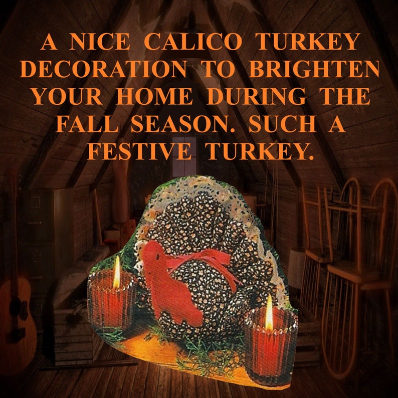 Calico Turkey Centerpiece Thanksgiving Turkey Centerpiece - Etsy