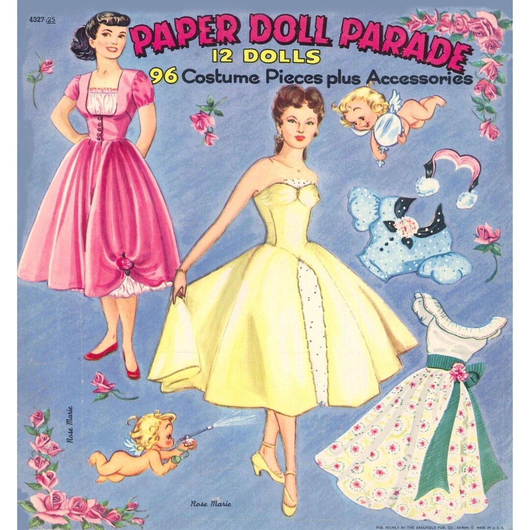 Vintage Paper Dolls Paper Doll Parade C. 1955 12 Dolls 96 - Etsy Canada
