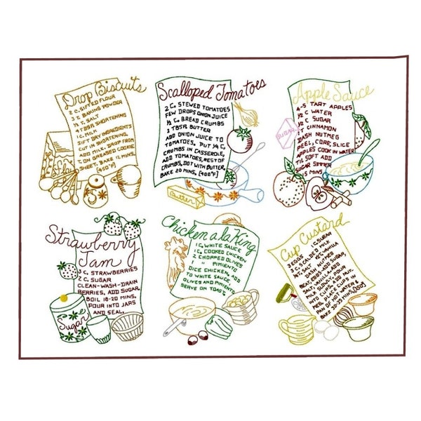 Recipe Embroidery - Etsy