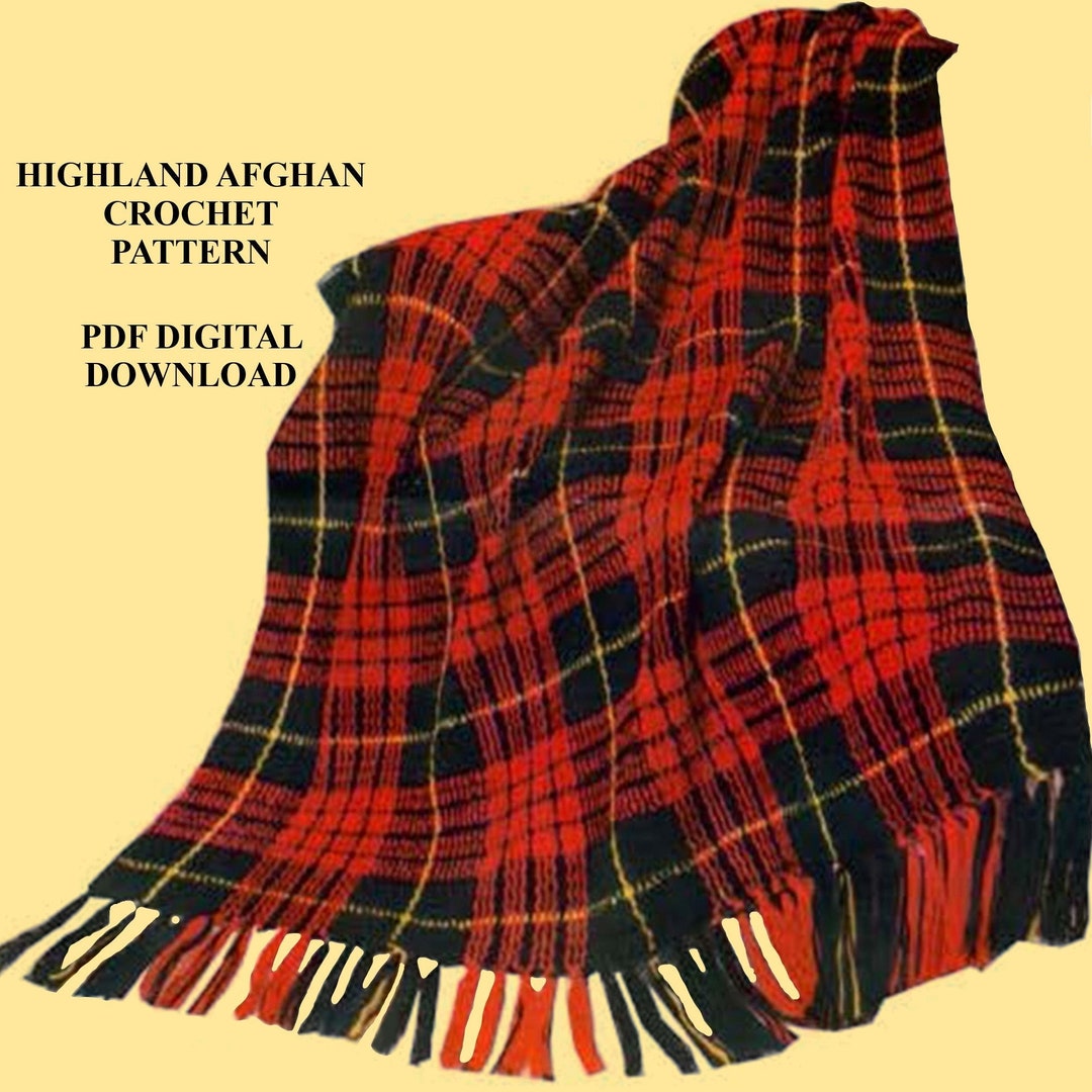 Vintage Highland Crochet Pattern Plaid Tartan Vintage Pattern - Etsy