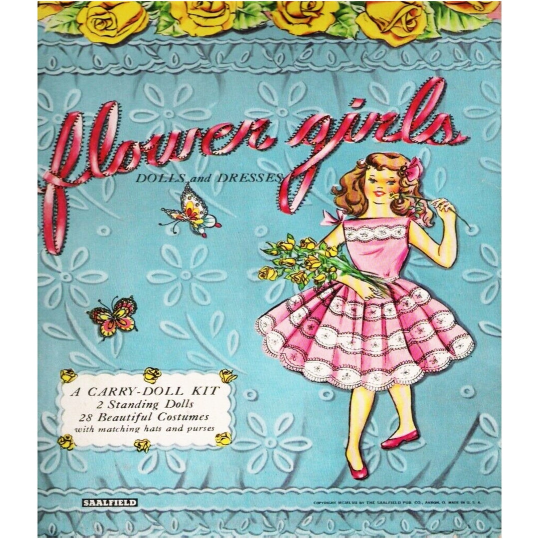 Flower Girls C. 1957 Paper Dolls 12 Pages 2 Paper Dolls 8 - Etsy