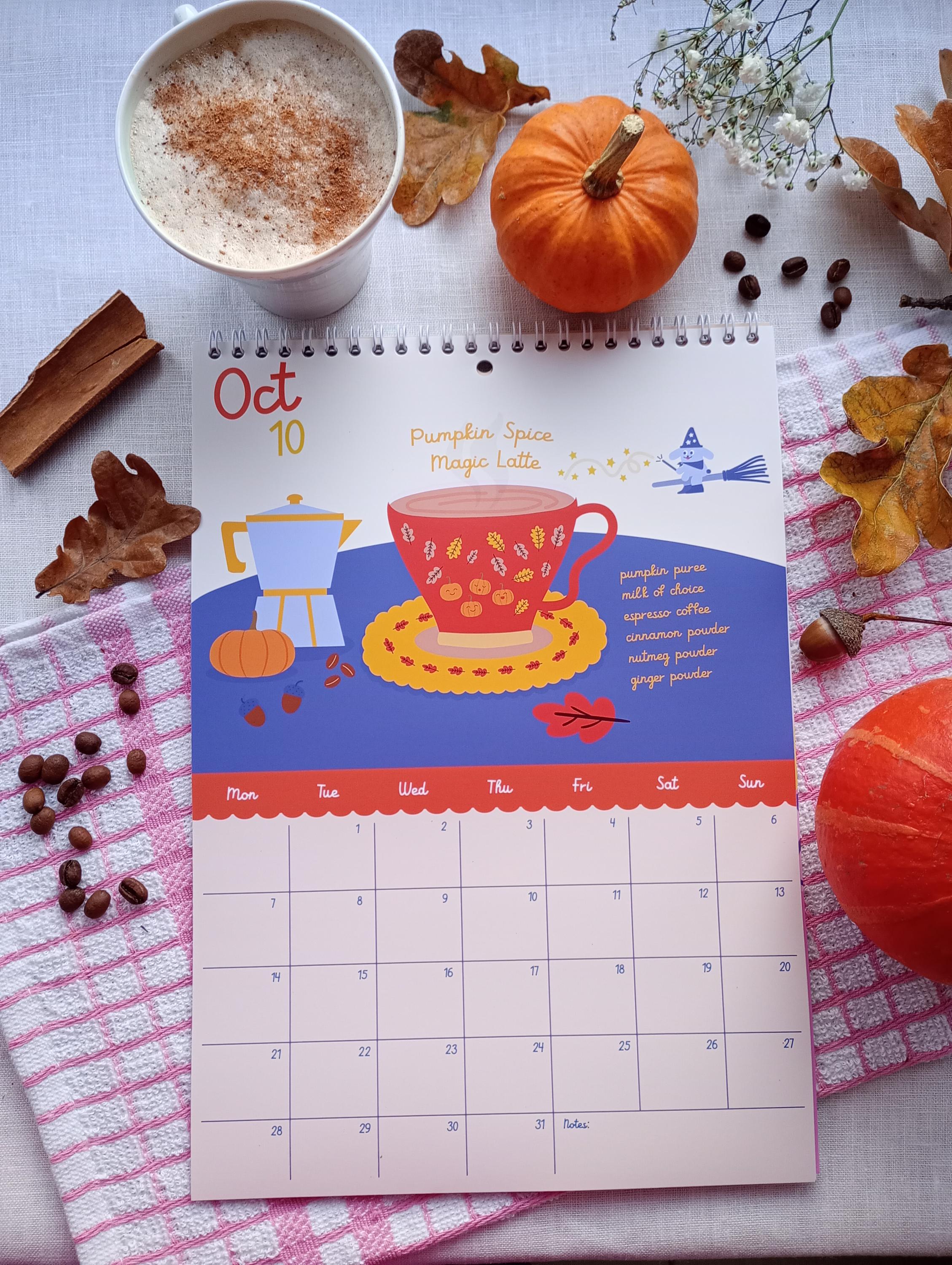 2025 Drink Recipe Calendar: Illustrated A4 Monthly Planner - Etsy