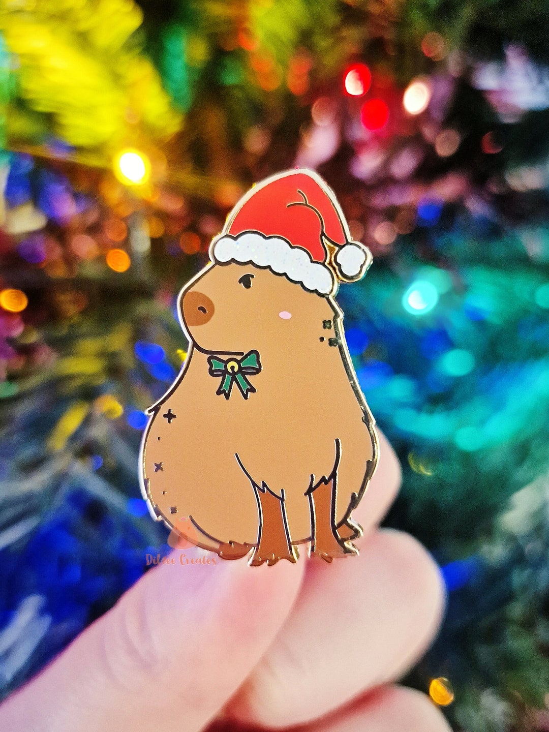 Capy Christmas Pin - Etsy