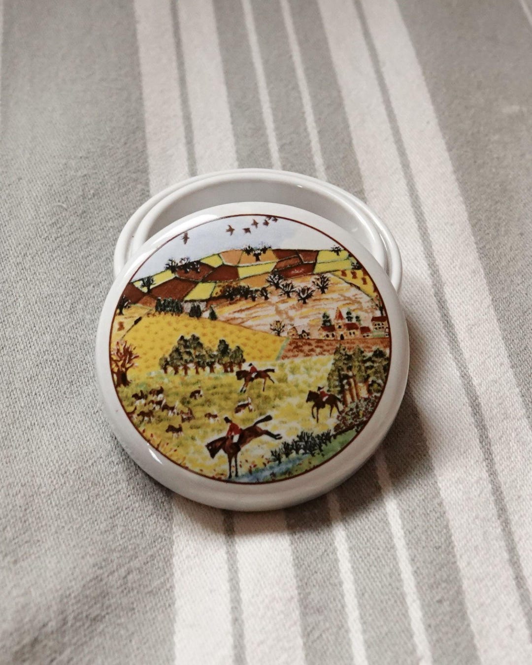 Patum Peperium Pot/vintage Ceramic Anchovy Paste Pot, Decorated Lid ...