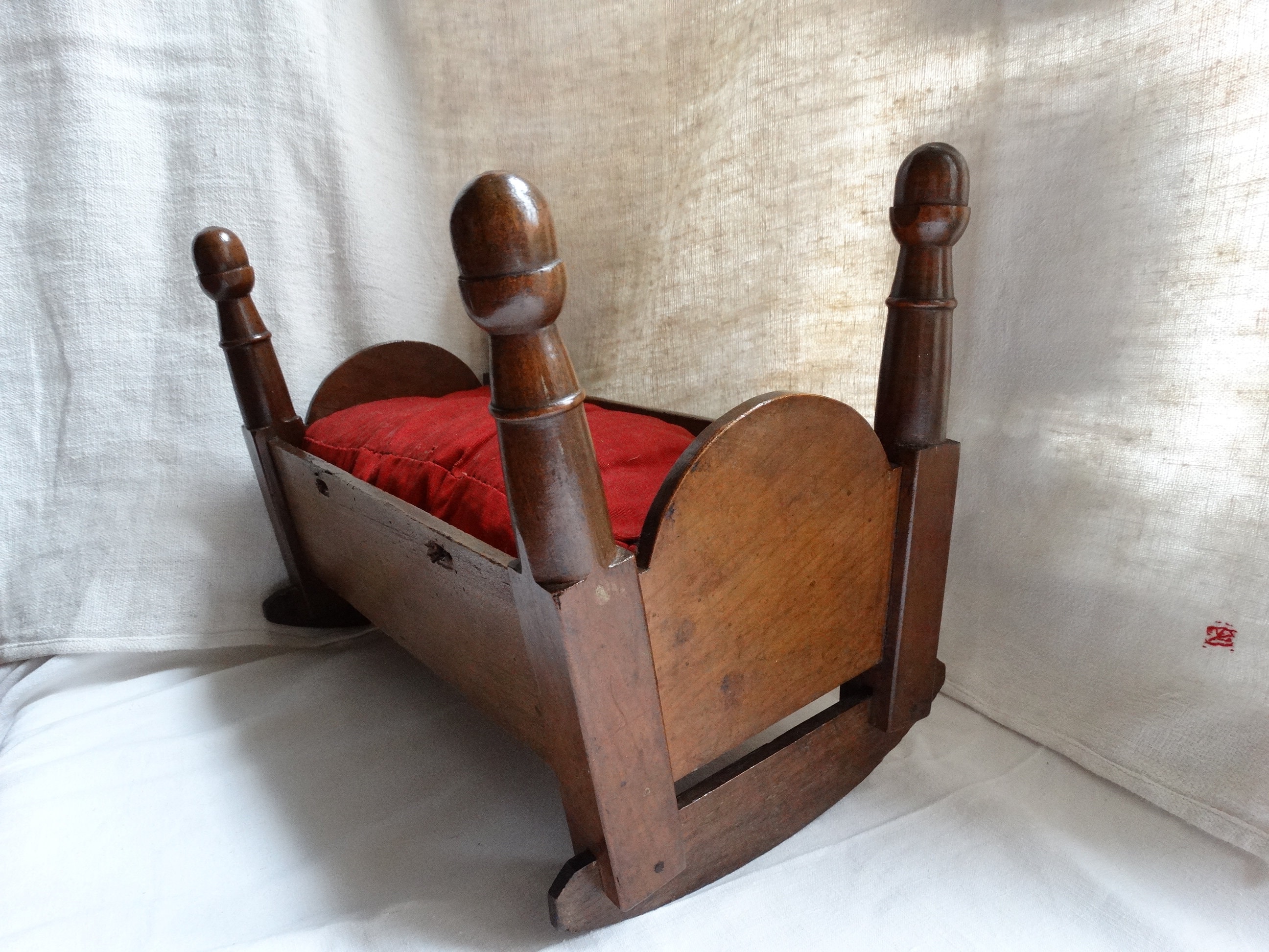 Antique Doll's Rocking Crib/hand Made Doll's - Etsy UK