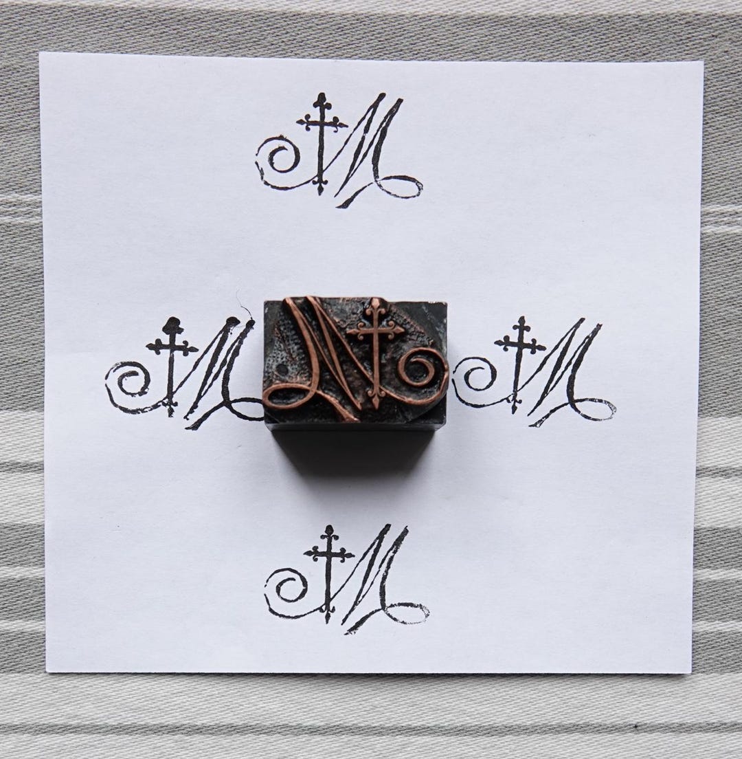 Marian Cross Stamp/antique Religious Printing Block/embroidery Stamp ...