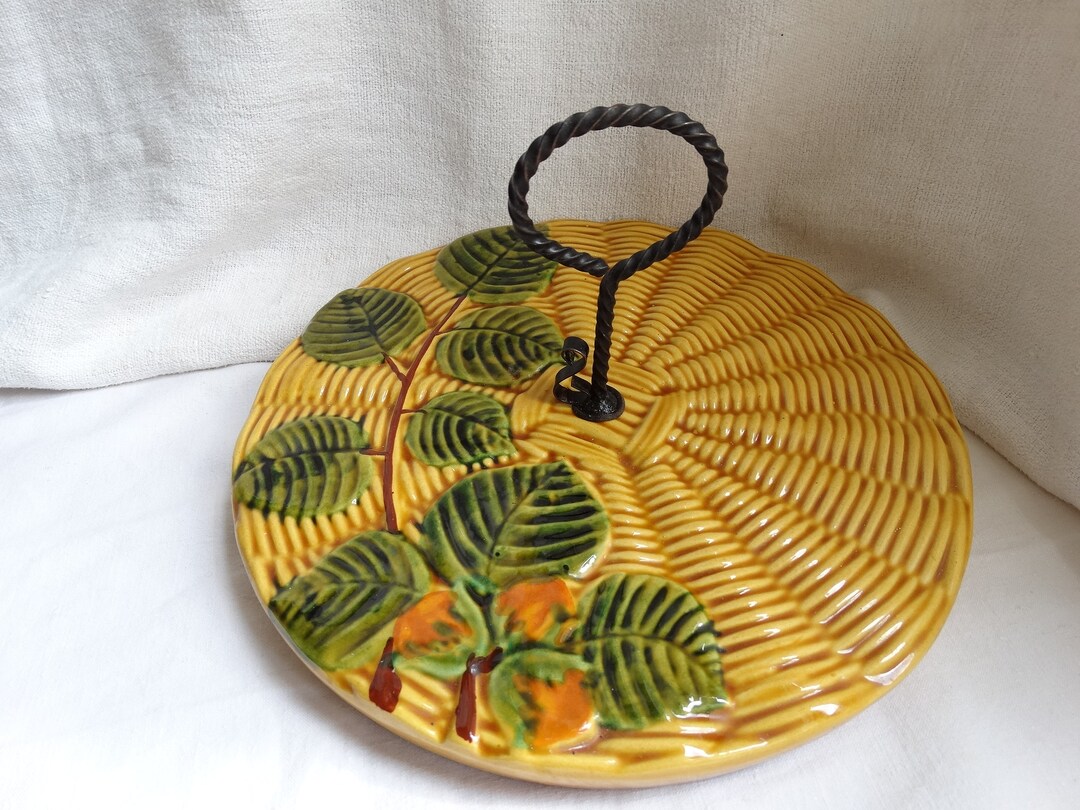 Ceramic Cheese Platter/vintage Cheese Board/retro Serving Plate/french ...