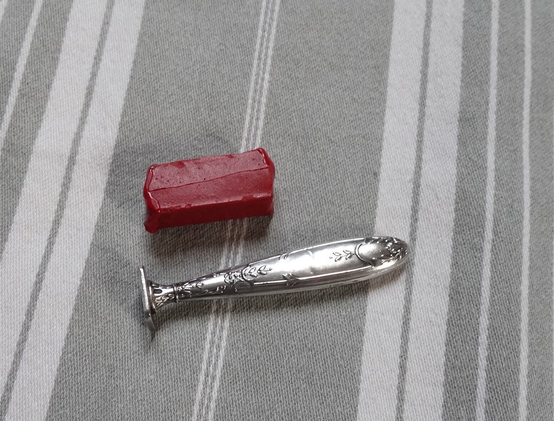 Antique Wax Seal/blank Face Sealing Wax Stamp/french Hallmarked Silver ...