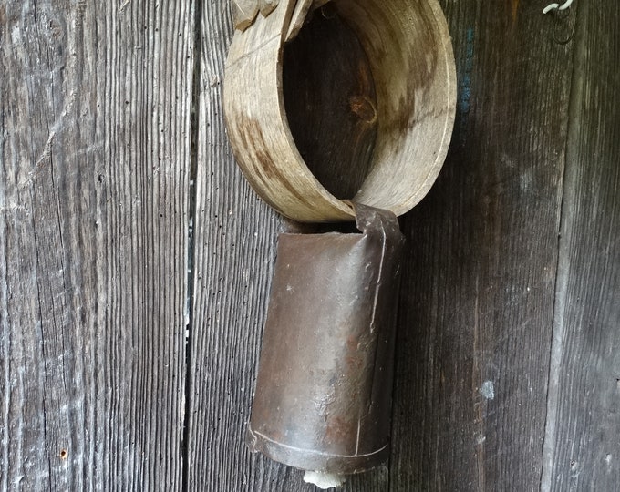 Antique Goat or Sheep Bell/bentwood Collar & Bell/clochette/wooden ...