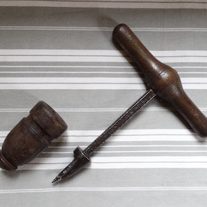 Barrel Bung Hole Cutter/cooper's Antique Auger/barrel Maker' S Auger ...