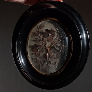 Victorian Hair Art Memento Mori/art Capillaire/mourning Picture/antique ...