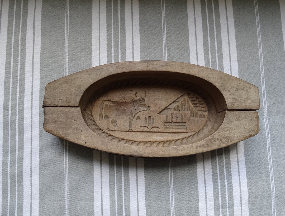 Antique Butter Mold/butter Maker/wooden Dairy Tool/moule à Beurre ...