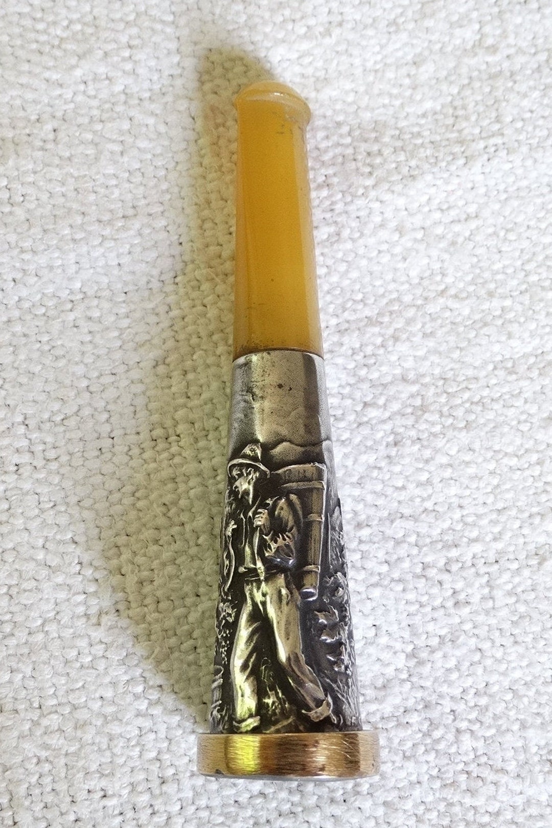 Art Deco Cigarillo/cigar Holder/french Silver and Galalith Cigar Holder ...