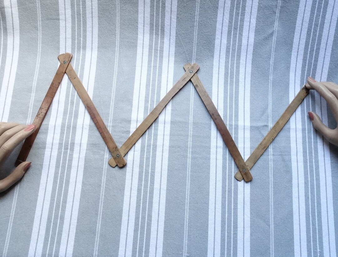 Vintage Folding Ruler/articulated Wooden Ruler/measuring Stick/french ...