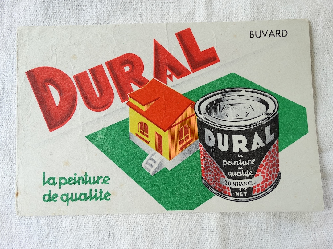 Advertising Blotting Paper/mid C20th French Dural Paint Advert With ...