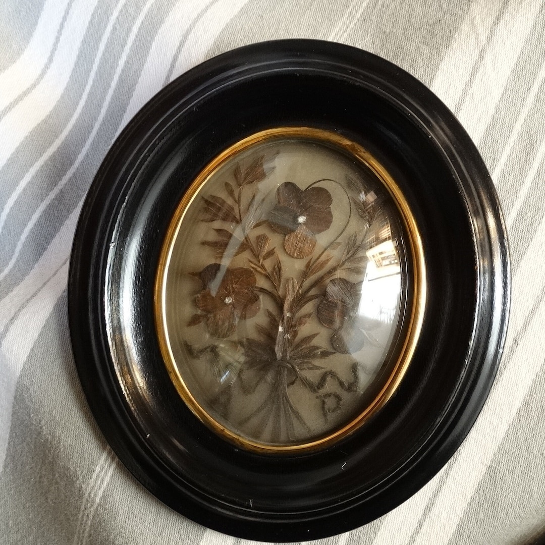 Victorian Hair Art Memento Mori/art Capillaire/mourning Picture/antique ...