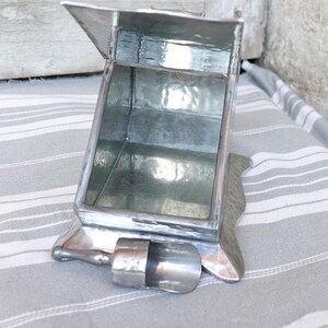 Vintage Pewter Sugar Scuttle/hammered Pewter Scuttle With Scoop/novelty ...